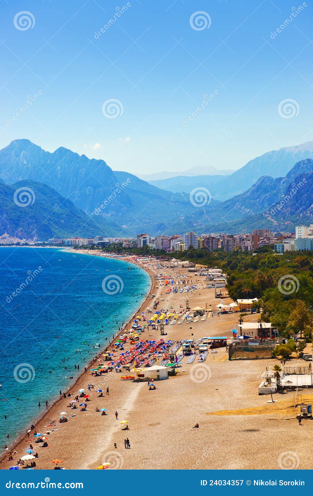 Beach at Antalya Turkey stock image. Image of ruins, beauty - 24034357