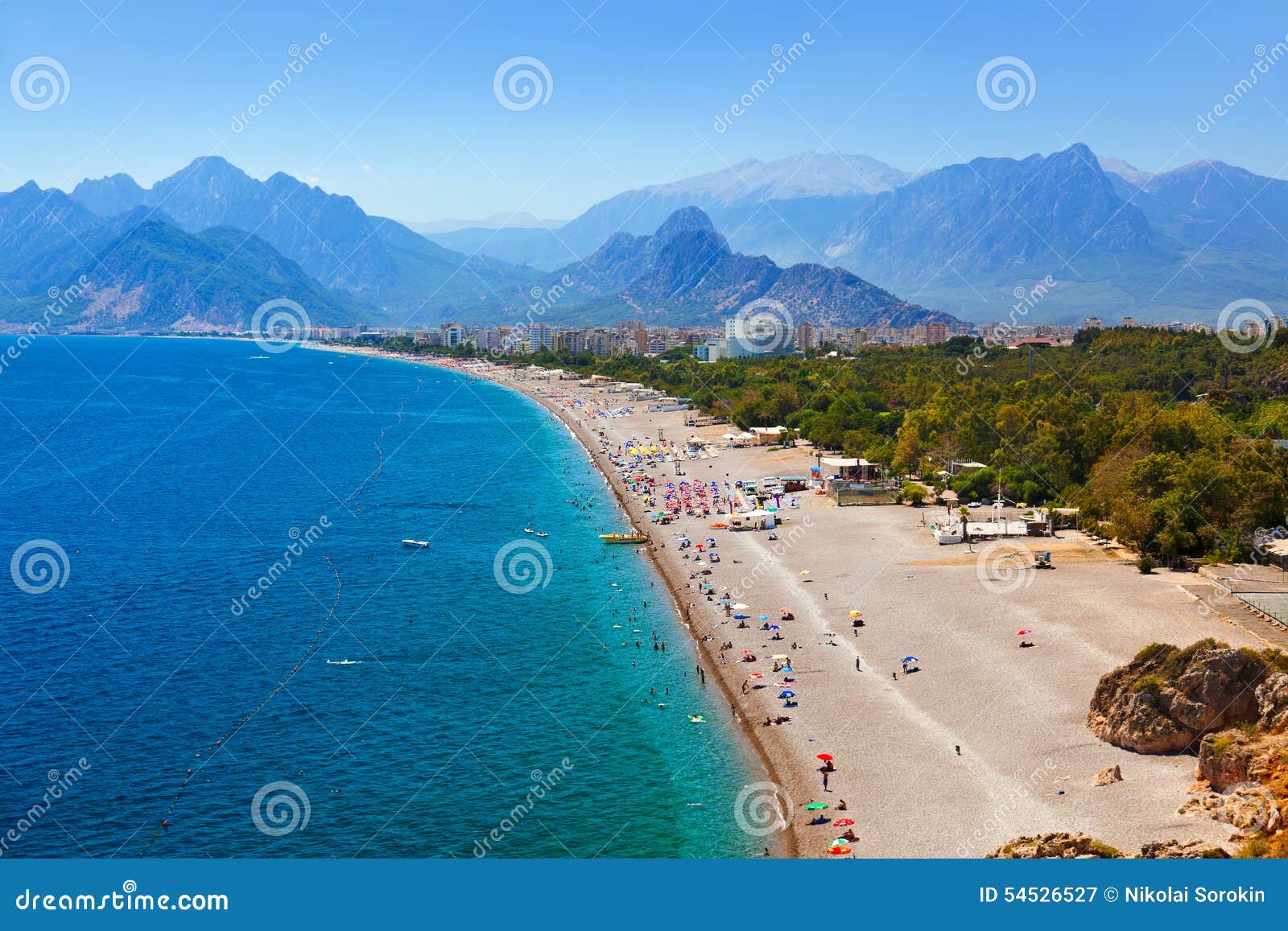 ANTALYA, TURKEY: The Promenade On The Lara Beach In Antalya. Royalty ...