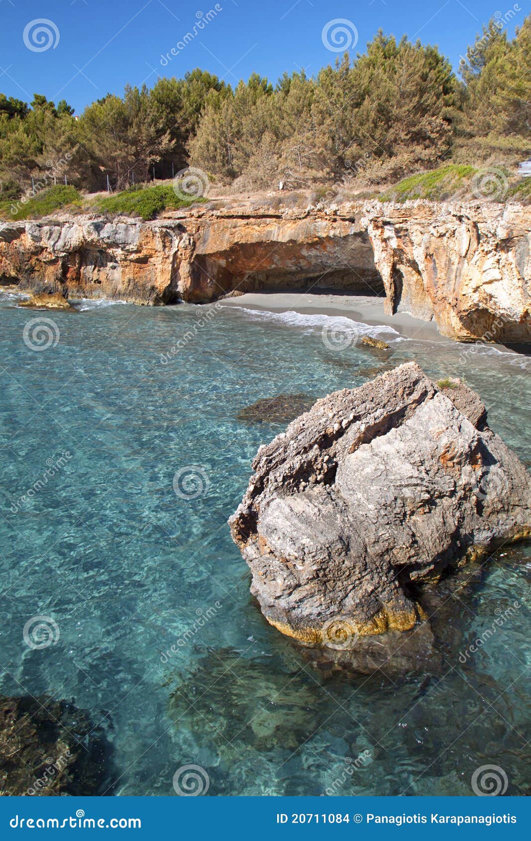 Beach at Argostoli of Kefalonia Island Stock Photo - Image of sandrocks ...