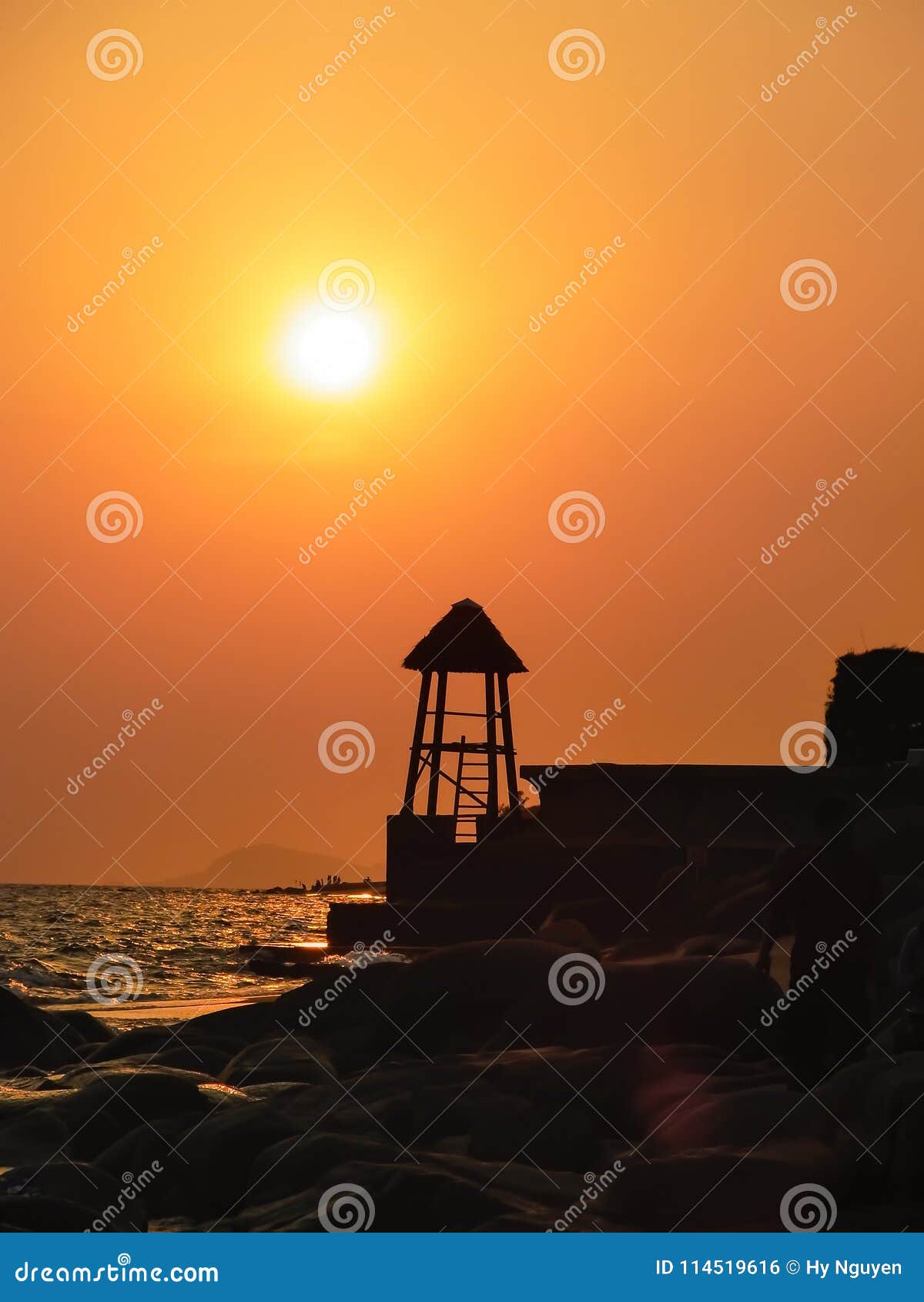 Sunset in Ba ria stock photo. Image of fall, buon, waterfall - 114519616