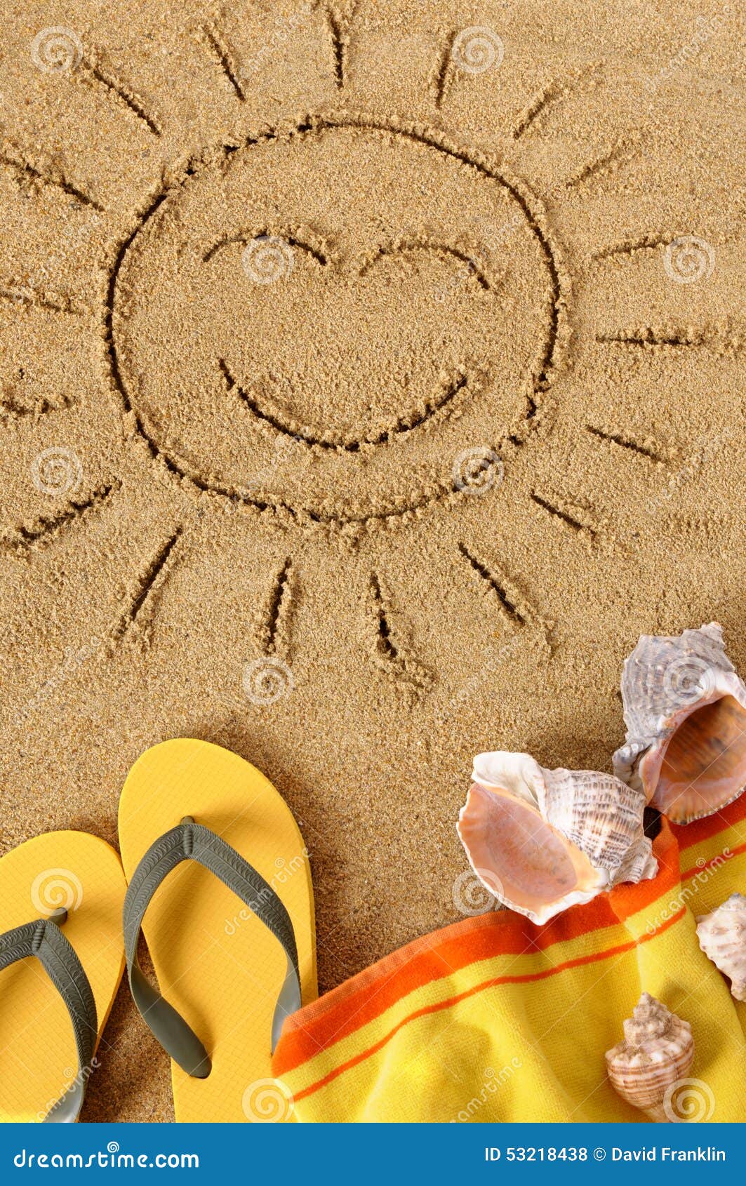 Beach summer smiling sun stock photo. Image of holiday - 53218438