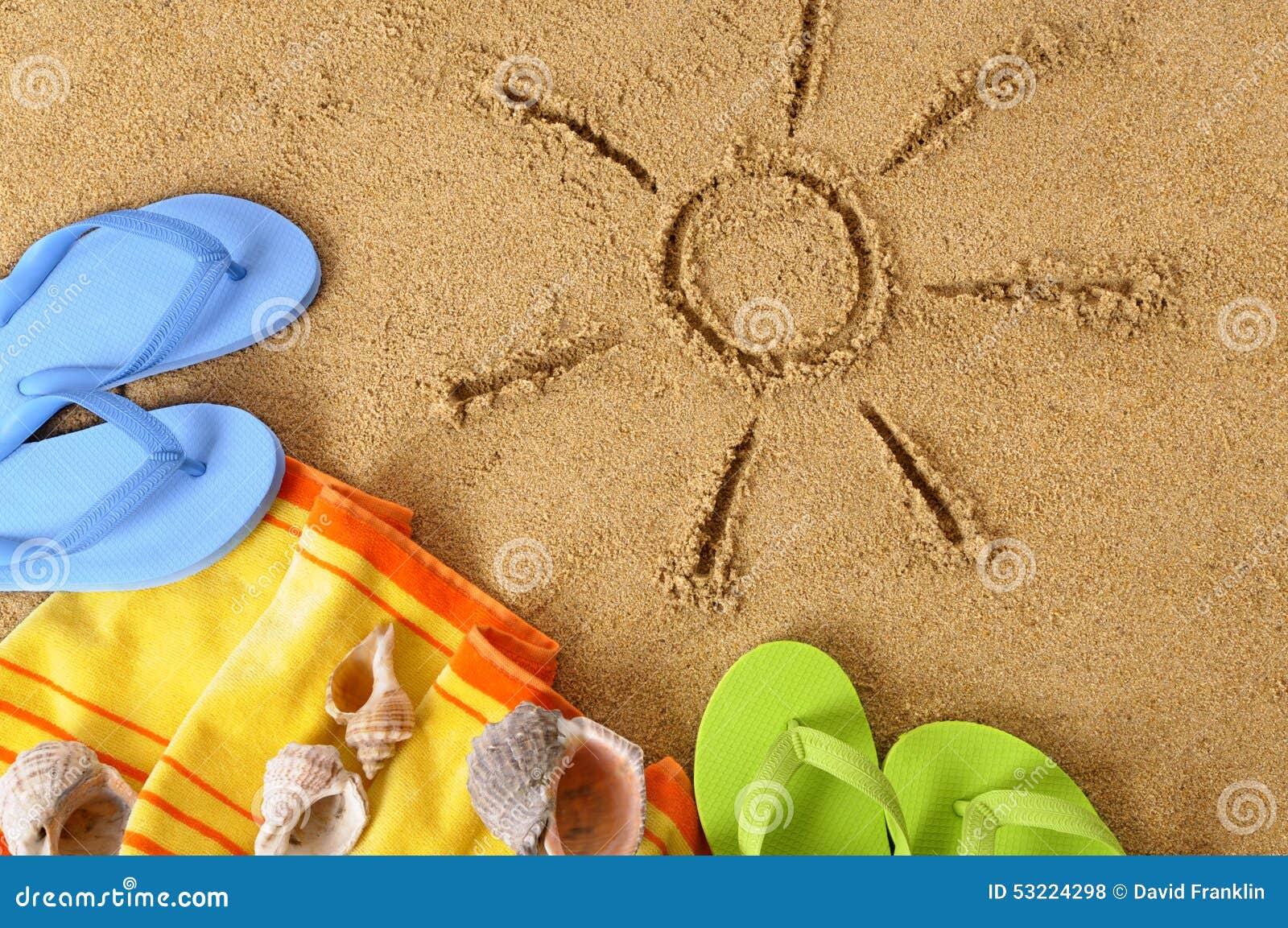 Beach summer sun fun stock photo. Image of travel, shell - 53224298