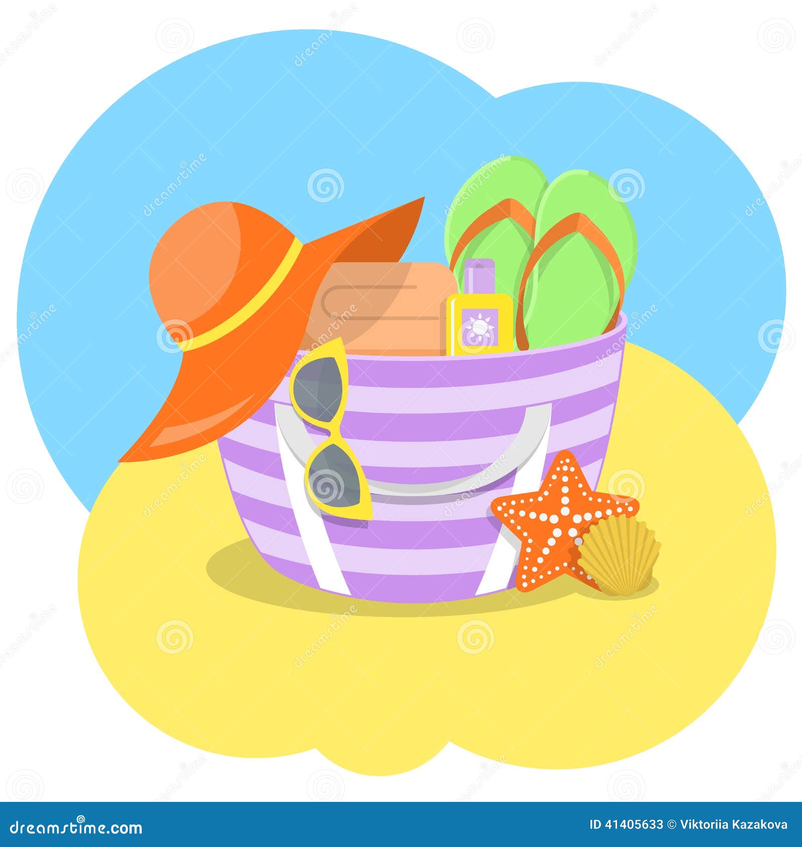 Beach Bag Cartoon Clip Art