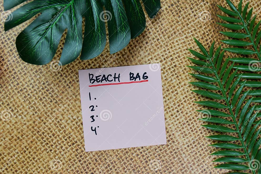 Beach Bag Write on Sticky Notes and Supported by Additional Services ...