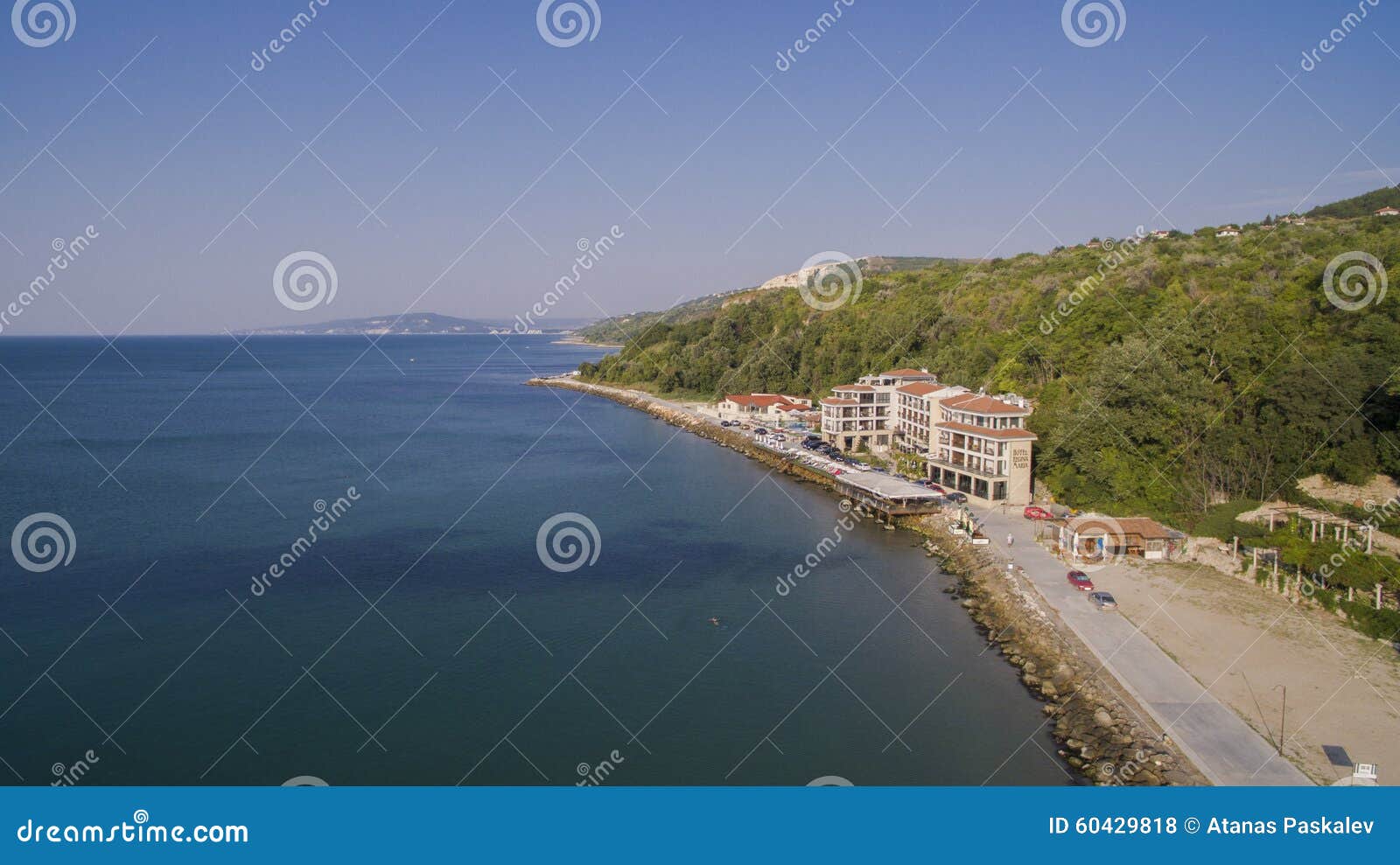 Beach in Balchik from Above, Bulgaria Editorial Stock Photo - Image of ...