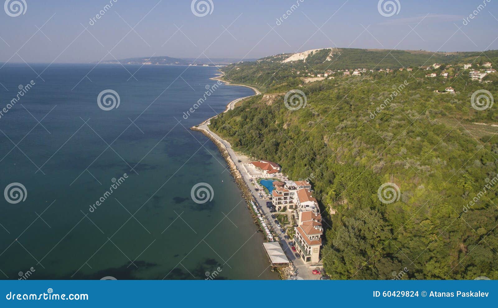 Beach in Balchik from Above, Bulgaria Editorial Stock Image - Image of ...