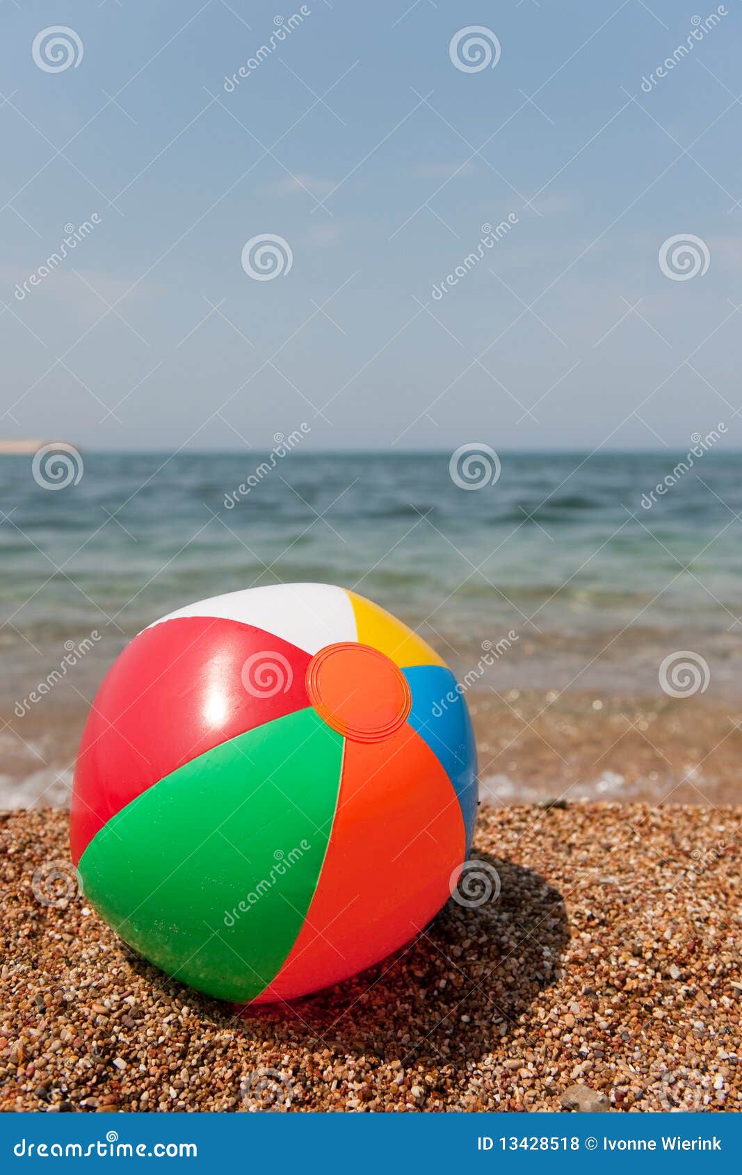 Beach ball stock photo. Image of vertical, playing, horizon - 13428518