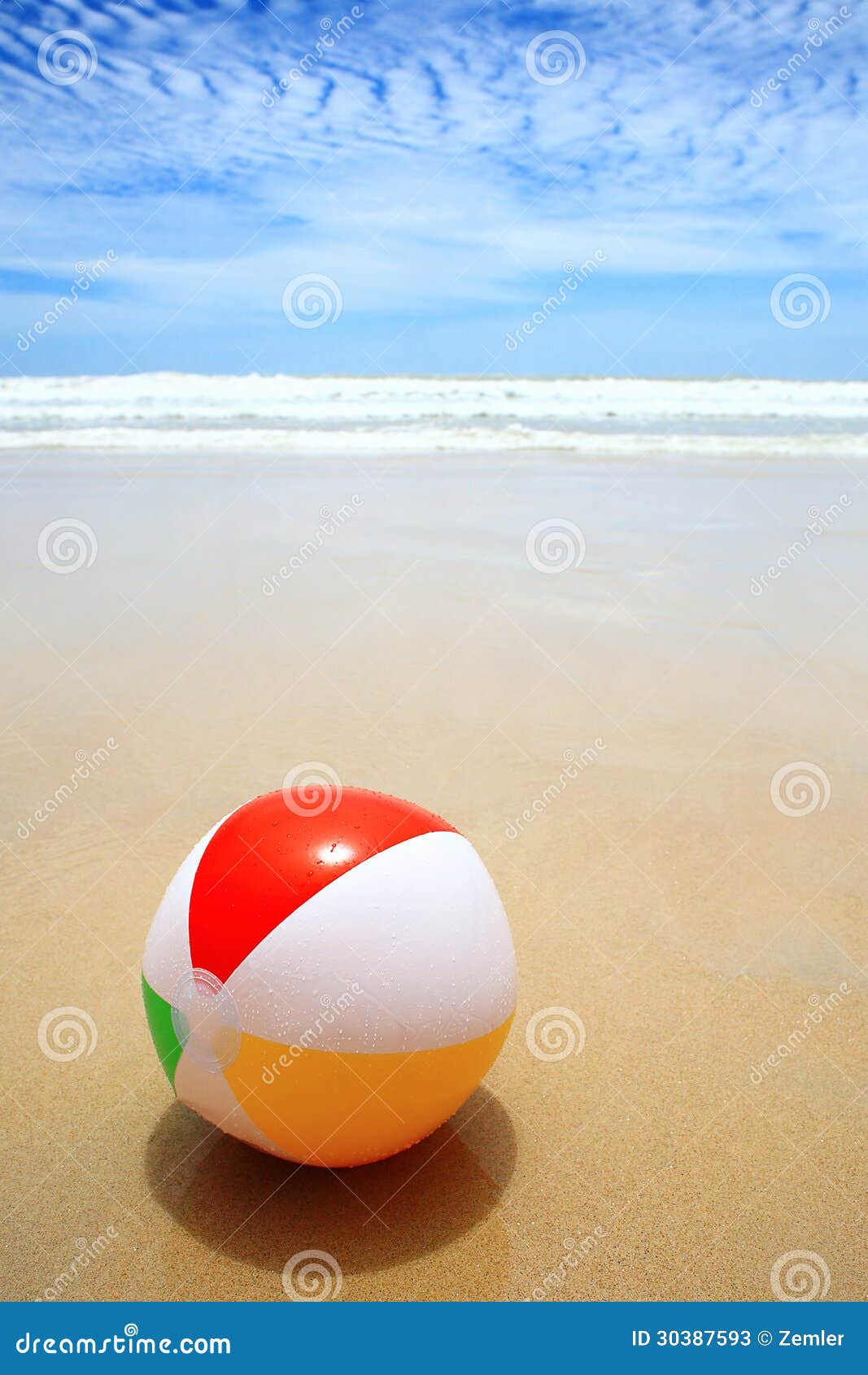 Beach ball stock image. Image of play, beach, blue, ball - 30387593