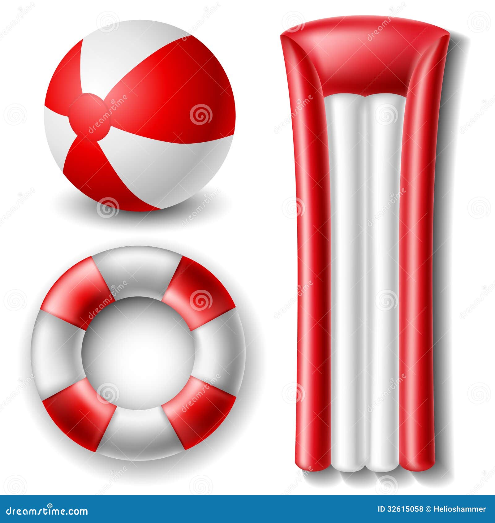 Beach ball and float set stock vector. Illustration of bouncy - 32615058