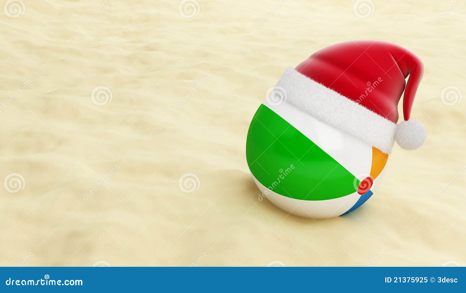 Beach ball santa hat stock illustration. Illustration of claus - 21375925