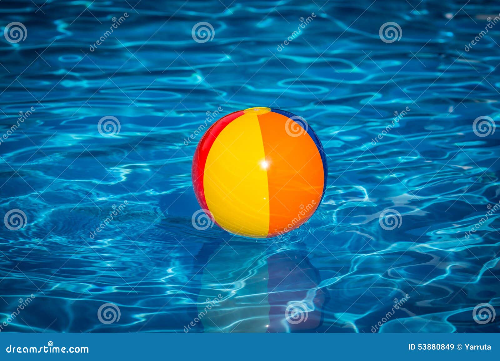 Beach Ball in Swimming Pool Stock Image - Image of blue, swimming: 53880849