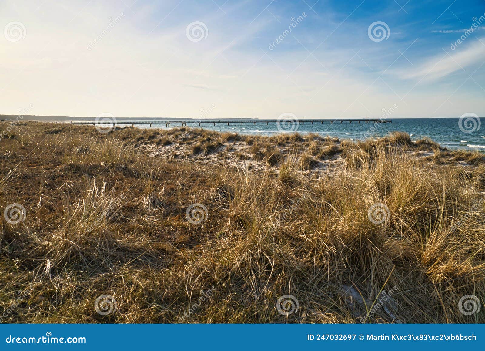 On the Beach of the Baltic Sea with Clouds, Dunes and Beach. Hiking in ...
