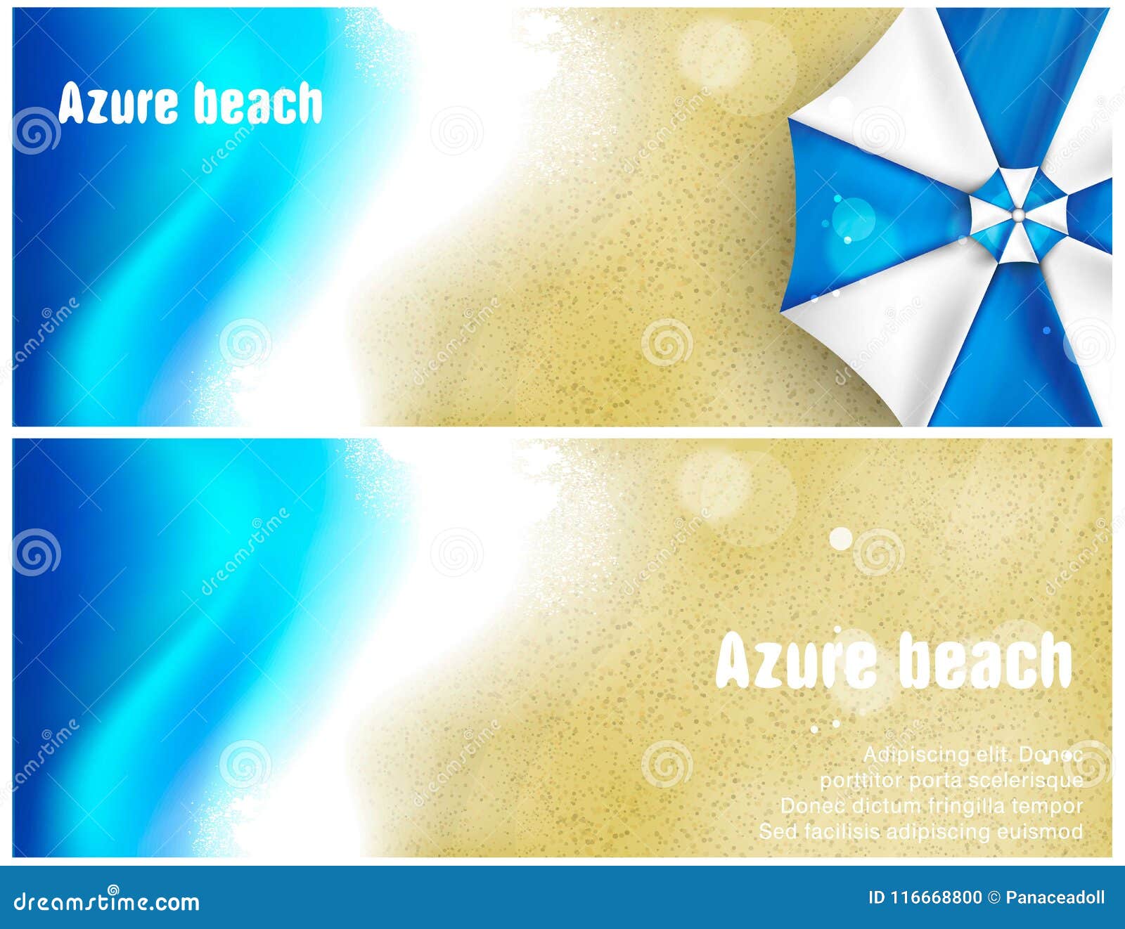 Beach Banner for Facebook Poster Vector Design Stock Illustration ...