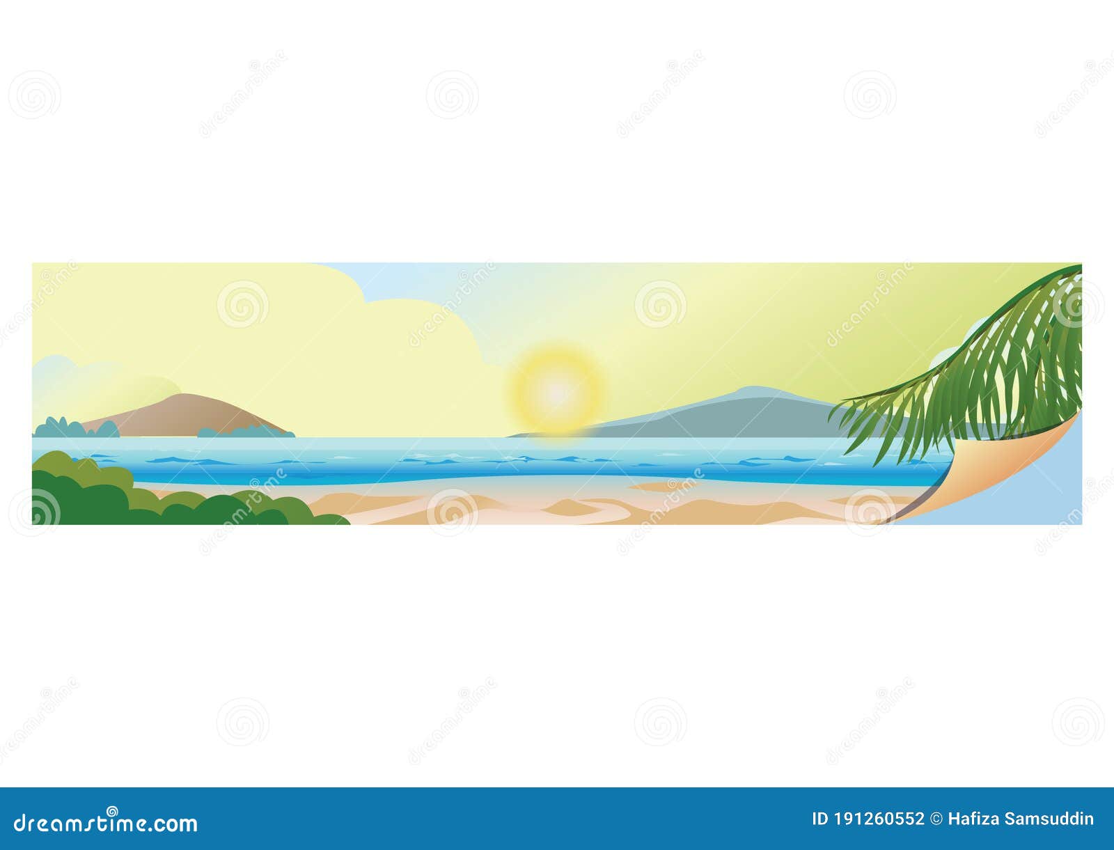 Beach Banner. Vector Illustration Decorative Design Stock Vector ...