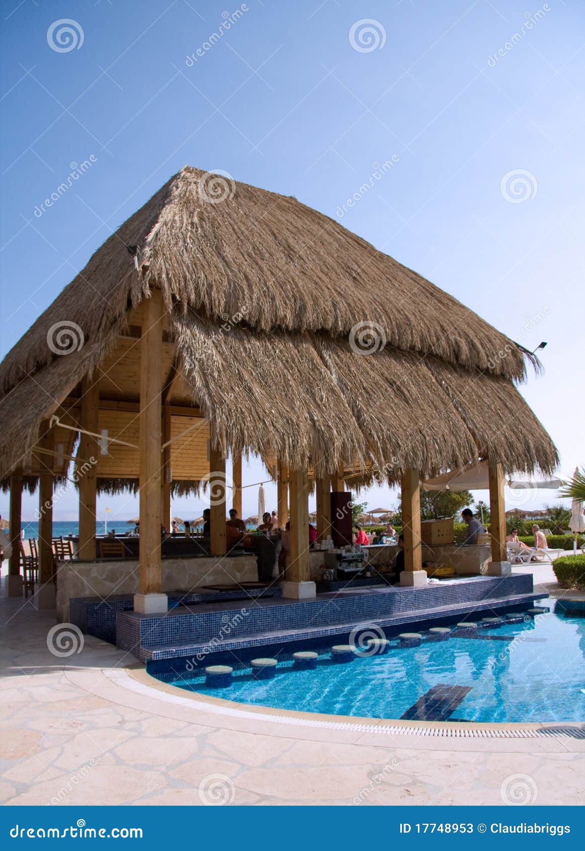 Beach Bar stock image. Image of blue, summer, drink, travel - 17748953