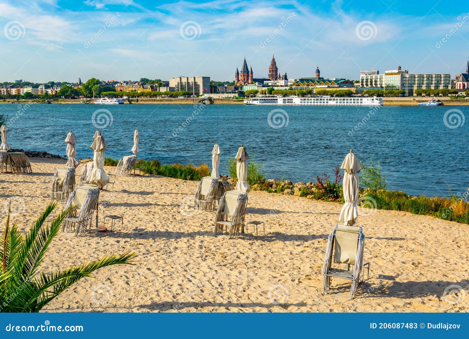 Beach Bar in Mainz, Germany Stock Image - Image of tourism, culture ...