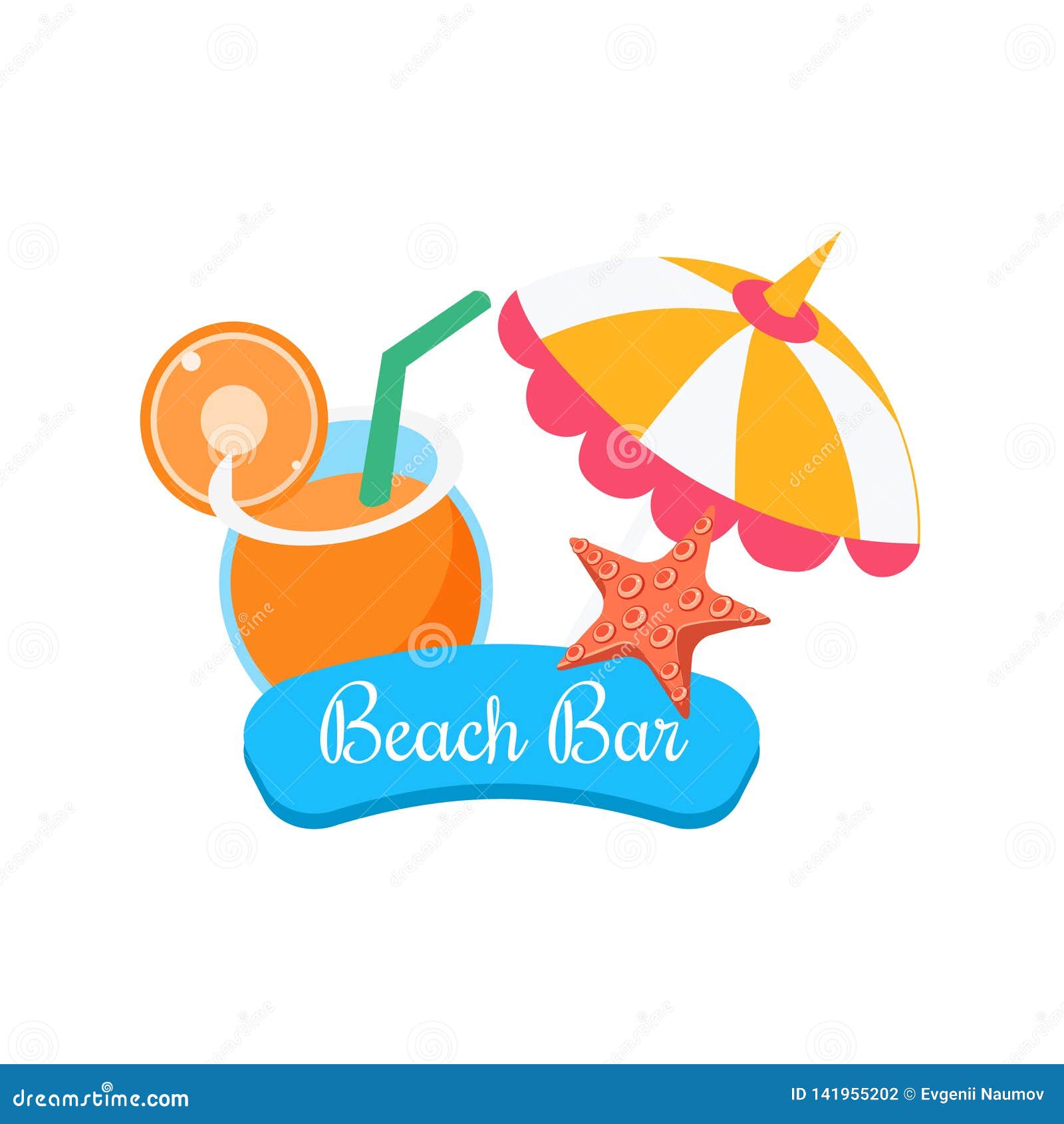 Beach Bar. Summer Vacation. Vector Illustration Stock Vector ...