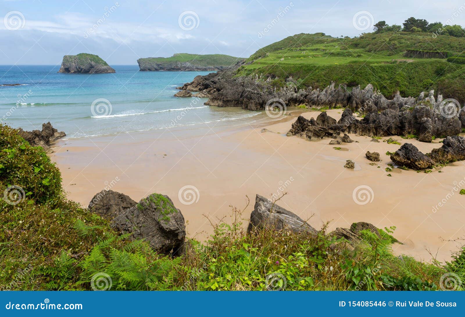 Beach of Barro stock photo. Image of rocks, barro, asturias - 154085446