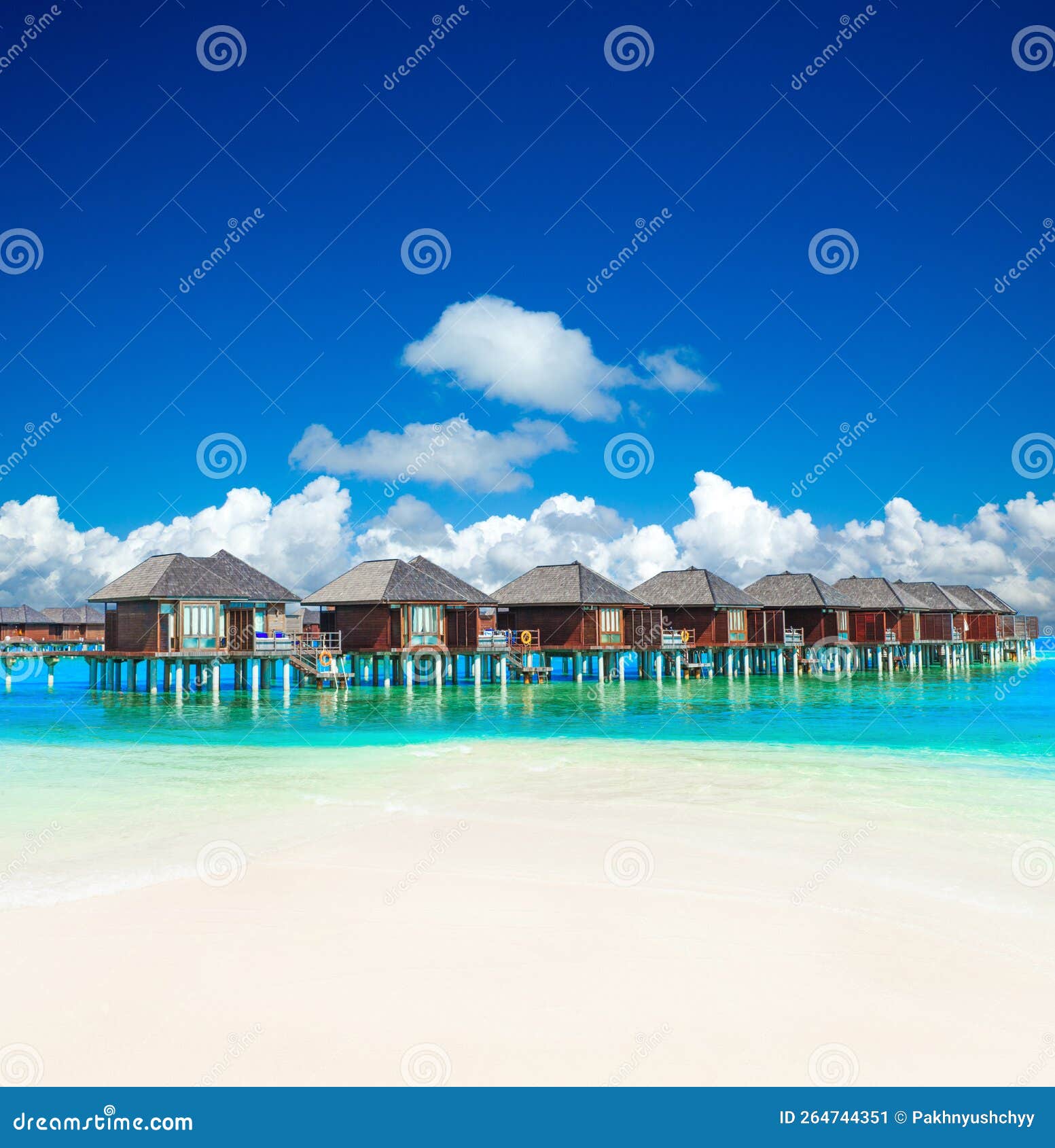Beach and beautiful sea stock image. Image of ocean - 264744351