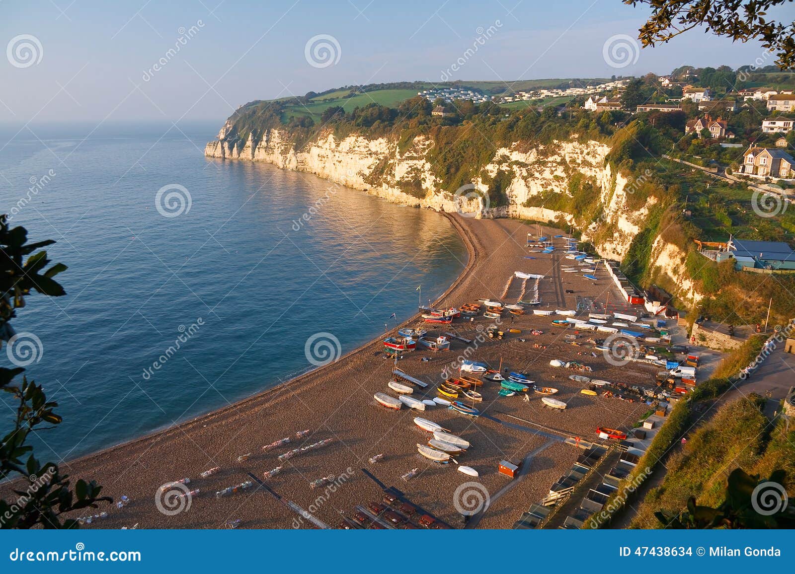 Beach in Beer, Devon, UK. stock photo. Image of devon - 47438634