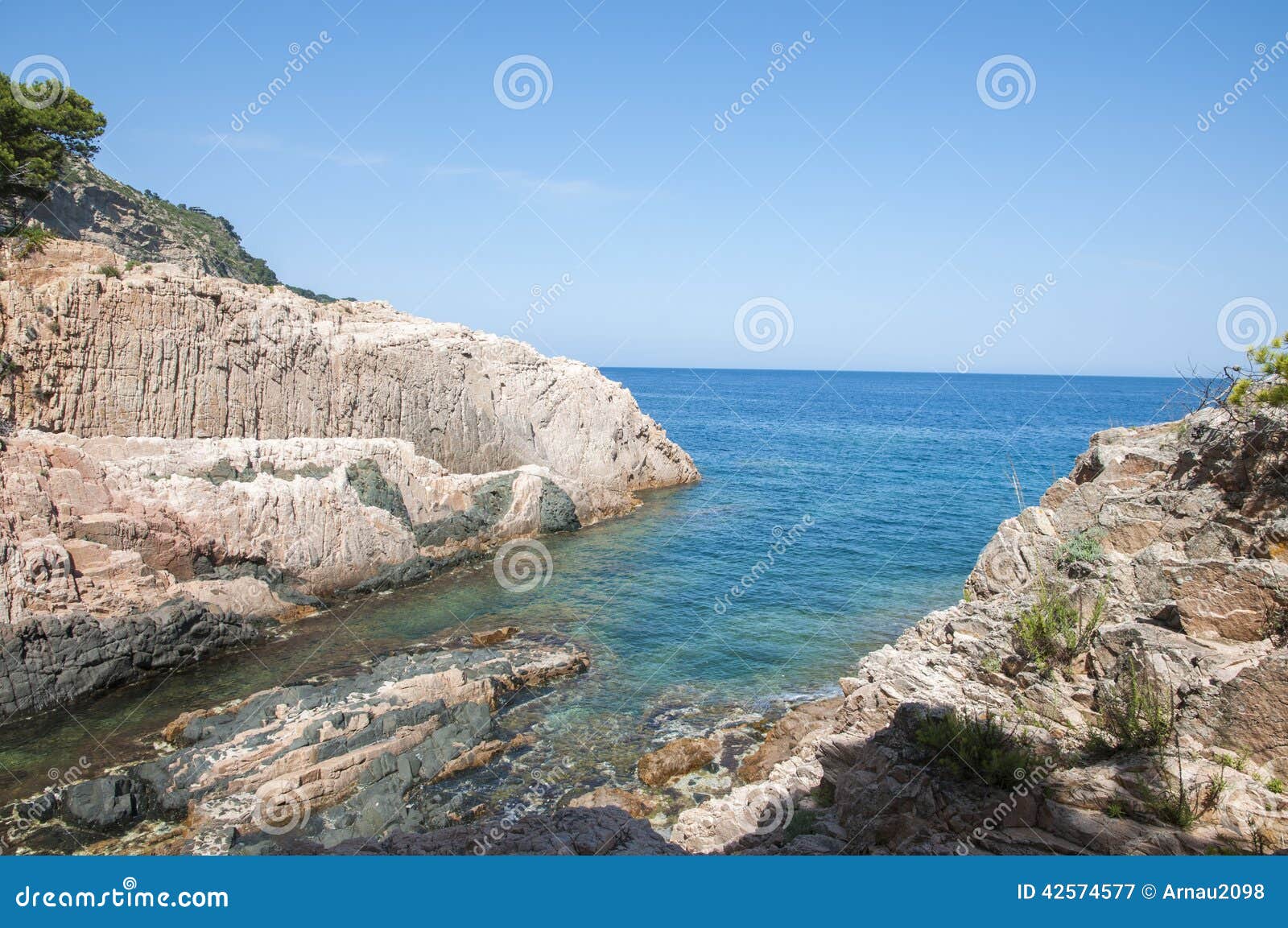 Beach Begur stock image. Image of outdoors, brava, mediterranean - 42574577