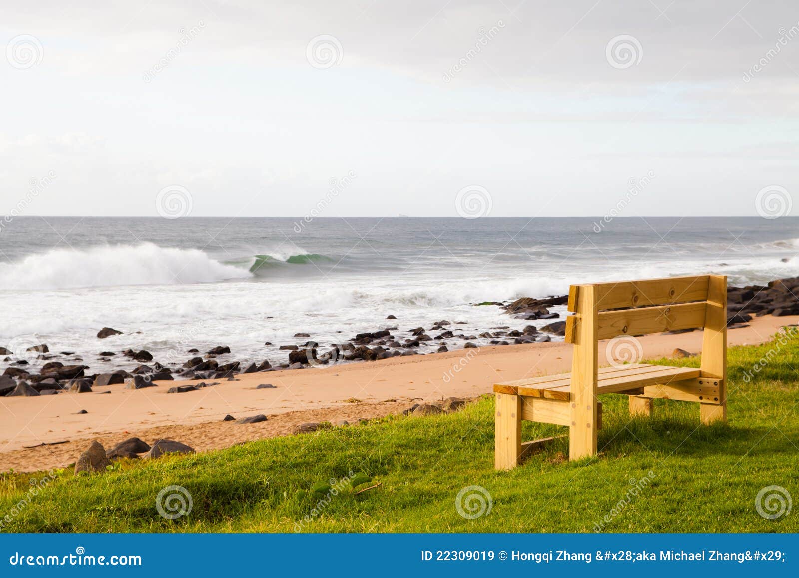 Beach bench stock image. Image of ocean, sunlight, bench - 22309019