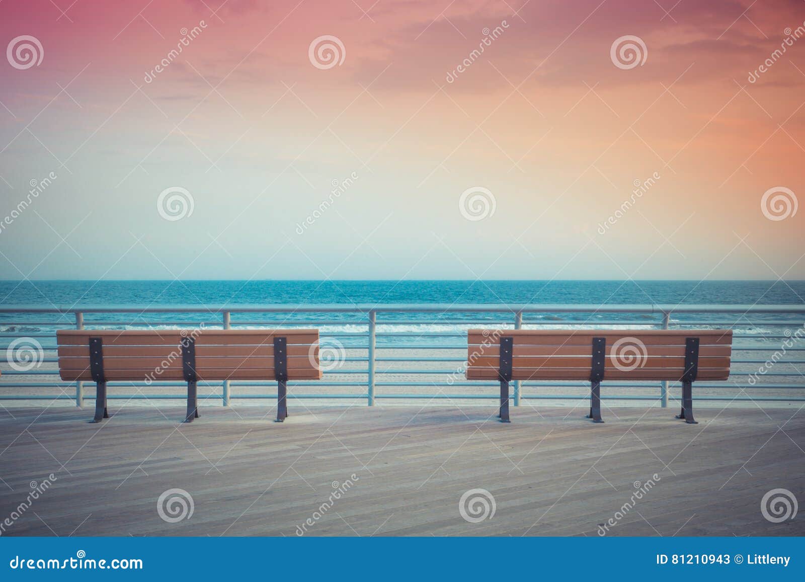 Beach Benches stock image. Image of idyllic, blue, tranquil - 81210943