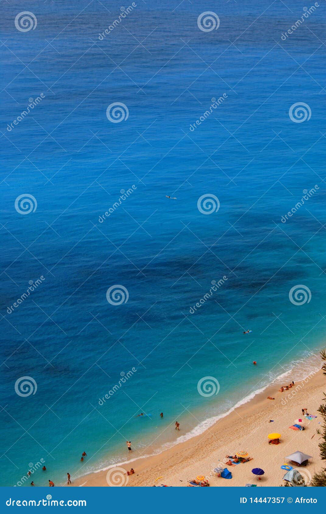 Beach With The Big Blue Sea Stock Image - Image of relax, tropical ...