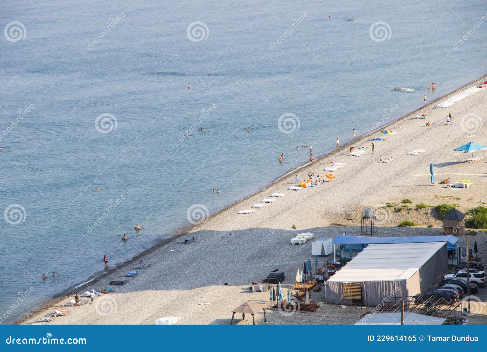 Beach in Black Sea, Gonio, Georgia Stock Image - Image of beach ...