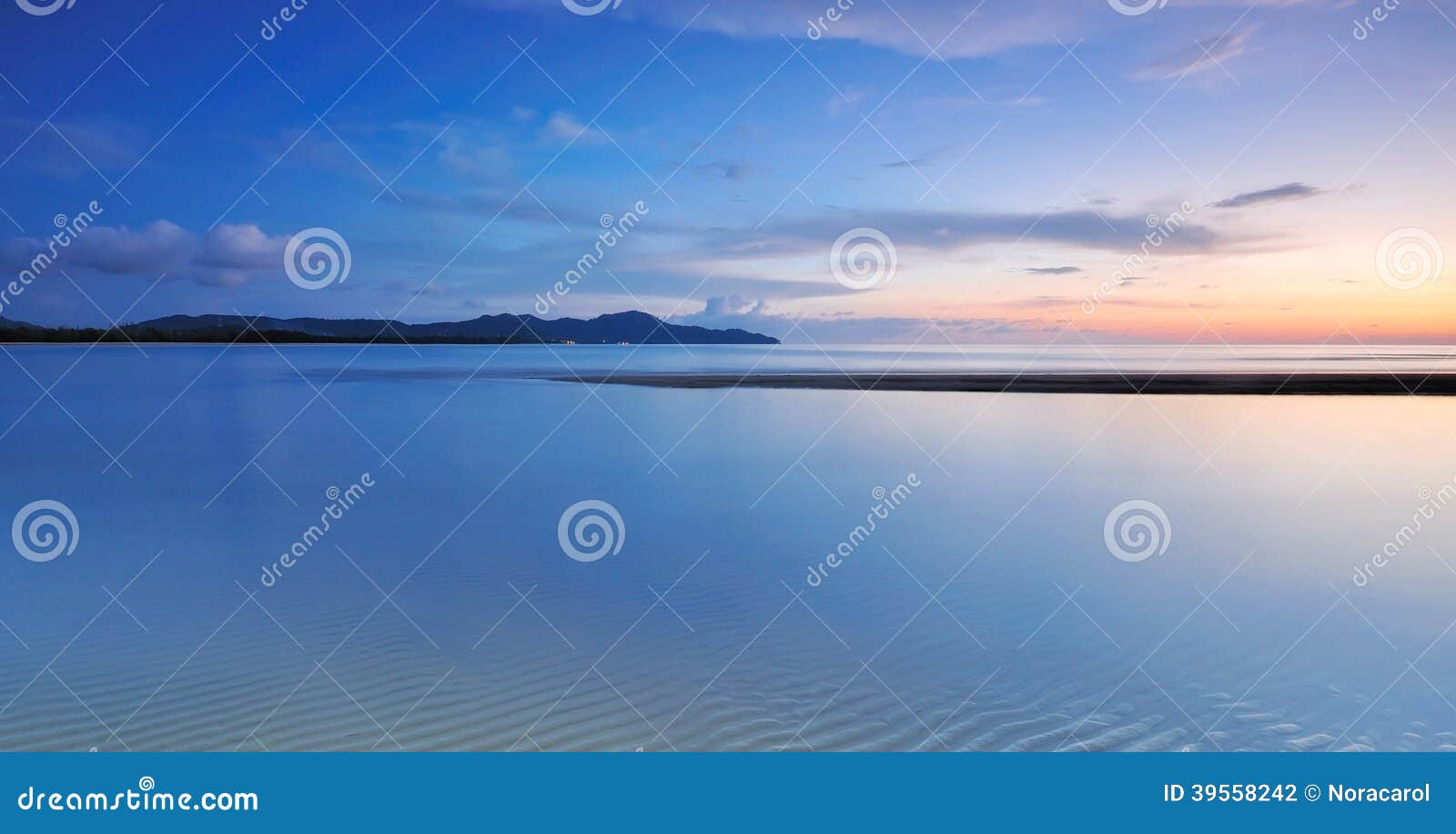 Beach at blue hour stock photo. Image of landscape, cloud - 39558242