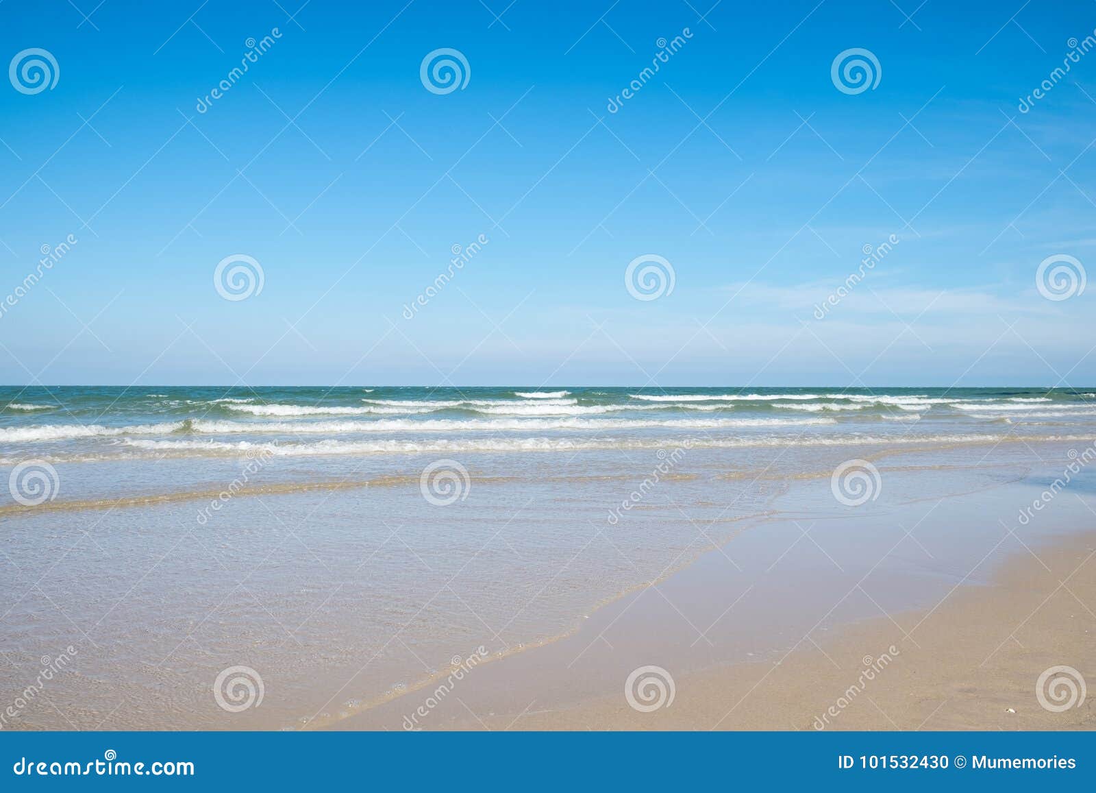 Beach and blue sky stock photo. Image of scene, prachuapkhirikhan ...