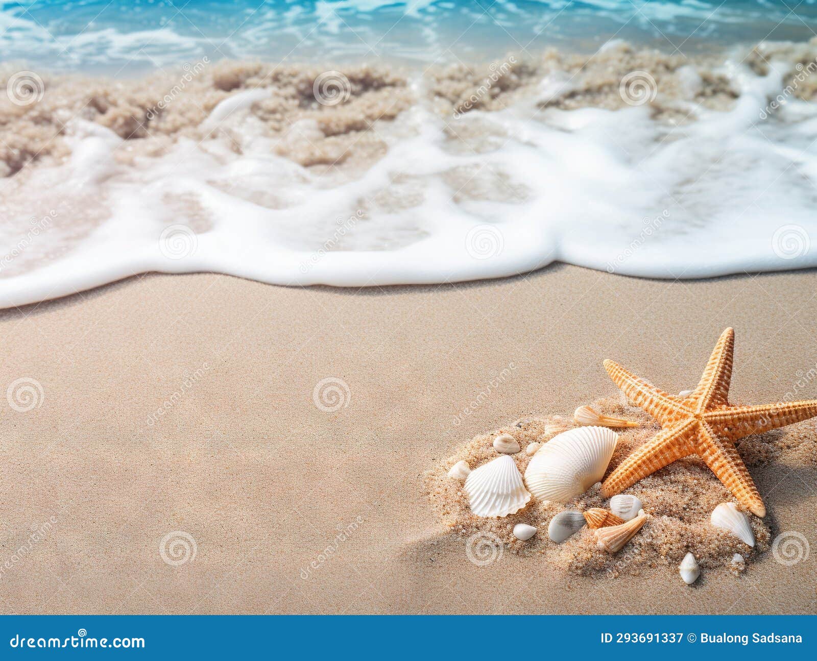 Beach Border stock illustration. Illustration of vacation - 293691337