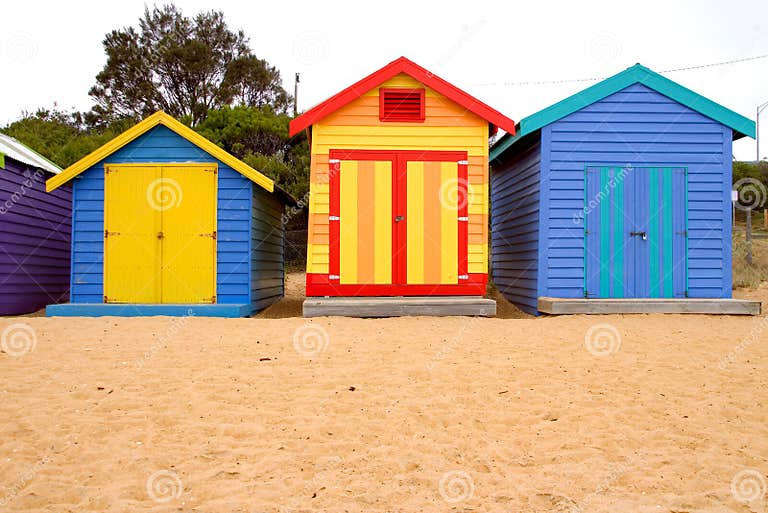Beach Boxes on Brighton Beach Stock Image - Image of vacation, brighton ...