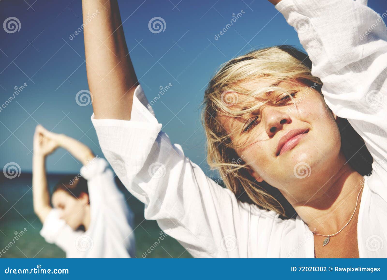 Beach Breathe Balance Concentrate Relaxation Concept Stock Photo ...