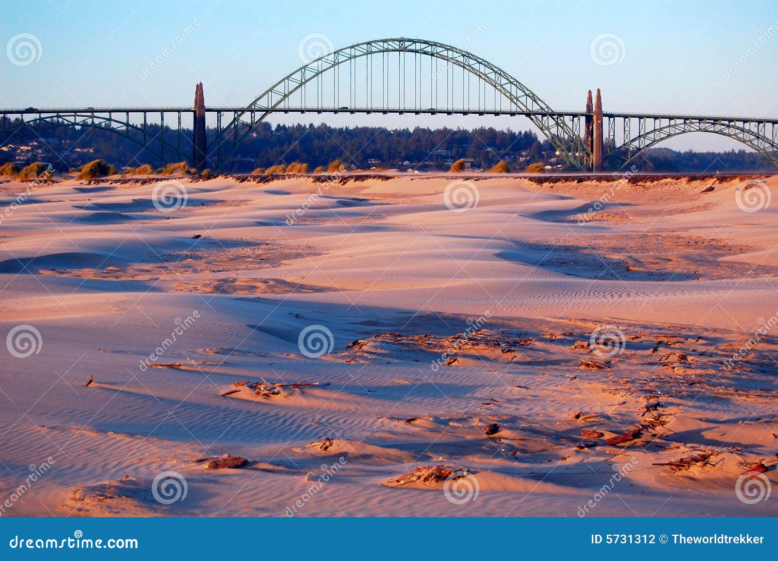 Beach and bridge stock photo. Image of transport, ocean - 5731312