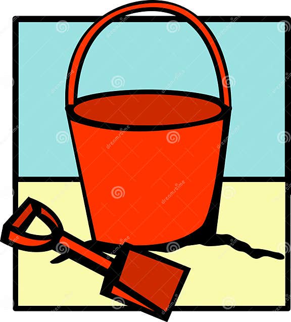 Beach bucket and shovel stock vector. Illustration of holidays - 3074158
