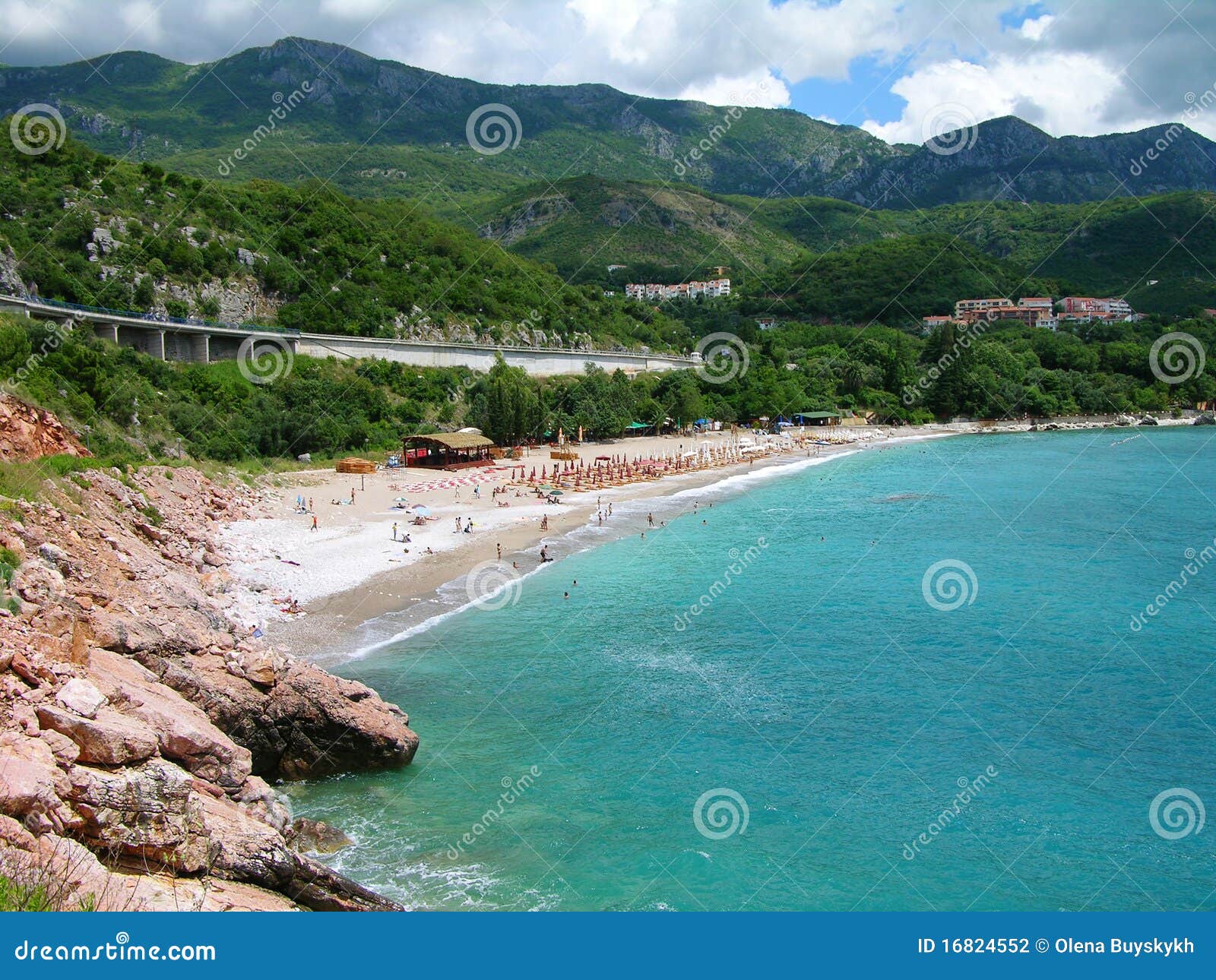 Beach at Budva S Riviera, Montenegro Stock Photo - Image of sand, beach ...