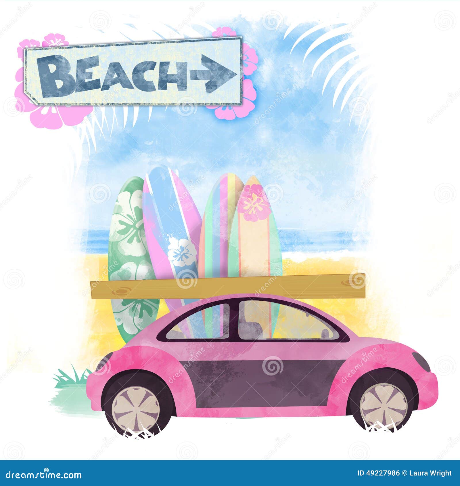 Beach Buggy stock illustration. Illustration of summer - 49227986