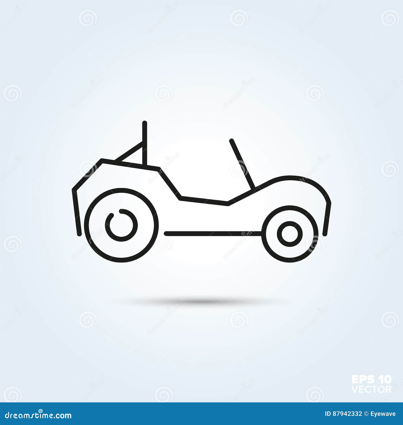 Beach buggy vector icon stock vector. Illustration of beach - 87942332