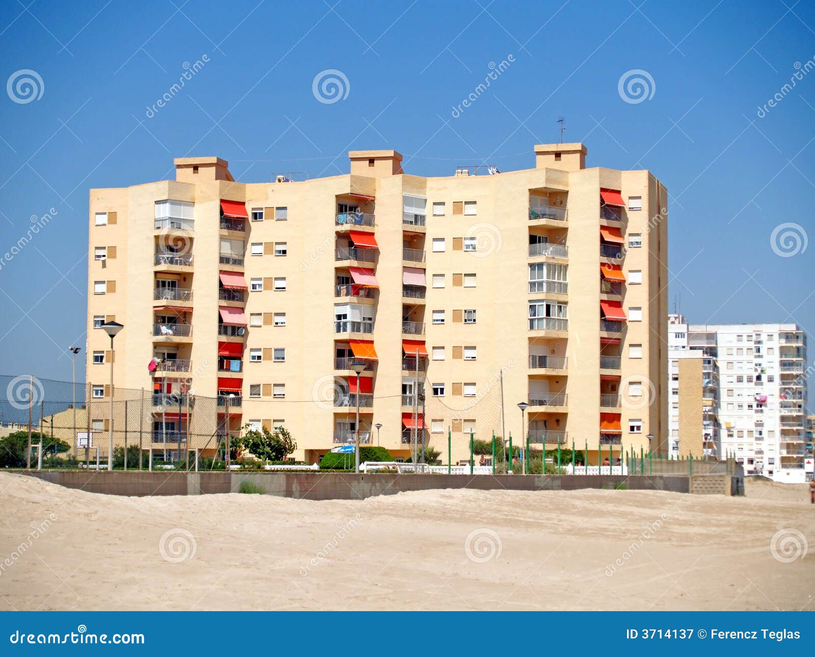 Beach building stock image. Image of sunny, beach, sand - 3714137