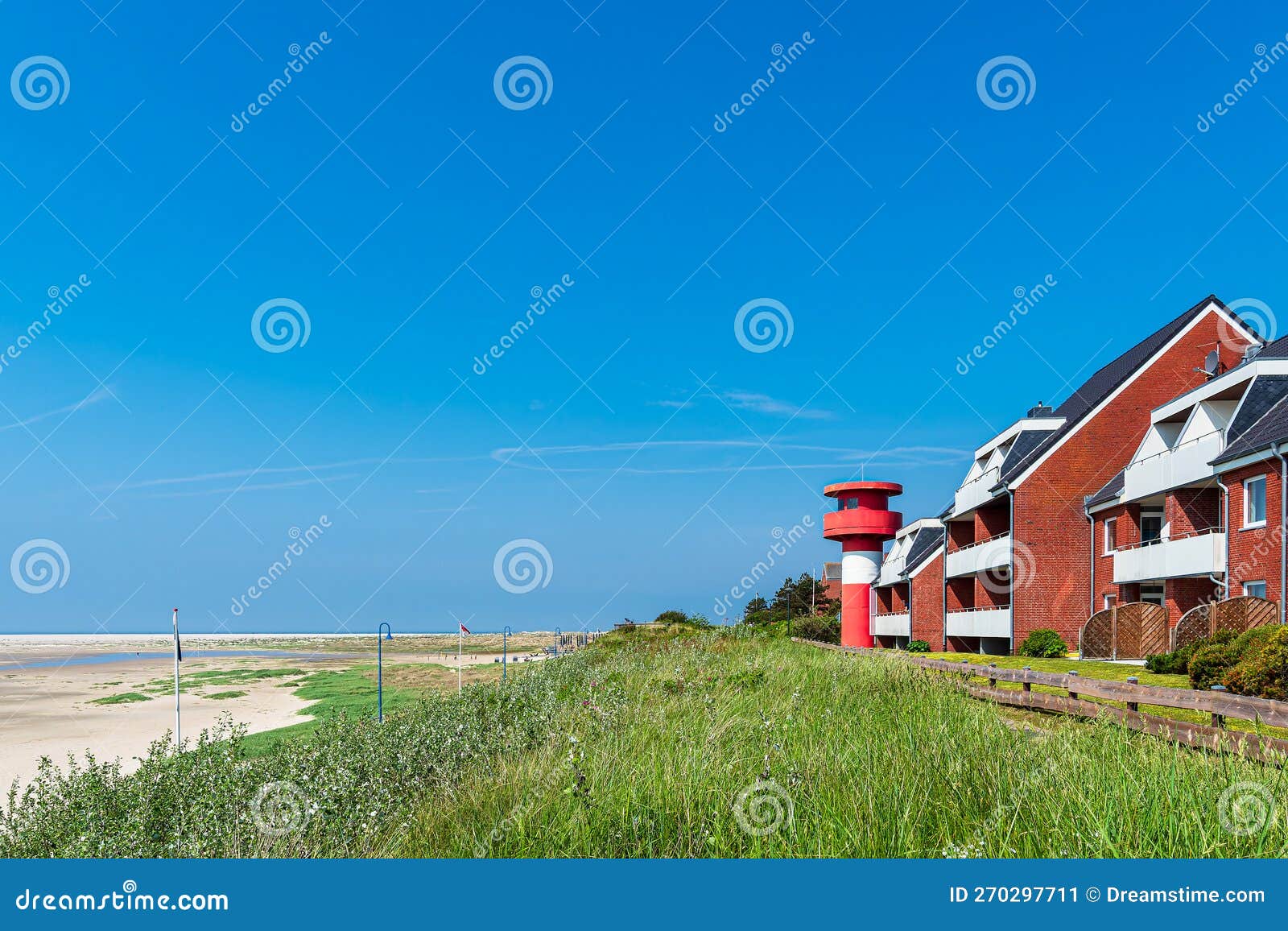 Beach and Buildings in Wittduen on the Island Amrum, Germany Stock ... Beach and Buildings in Wittduen on the Island Amrum, Germany Stock ...