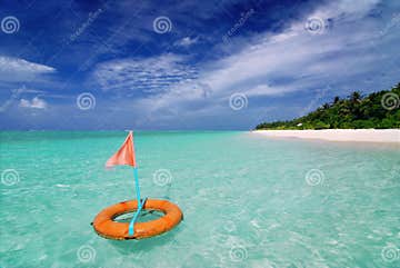 Beach and buoy stock image. Image of travel, hoiday, maldives - 11012393