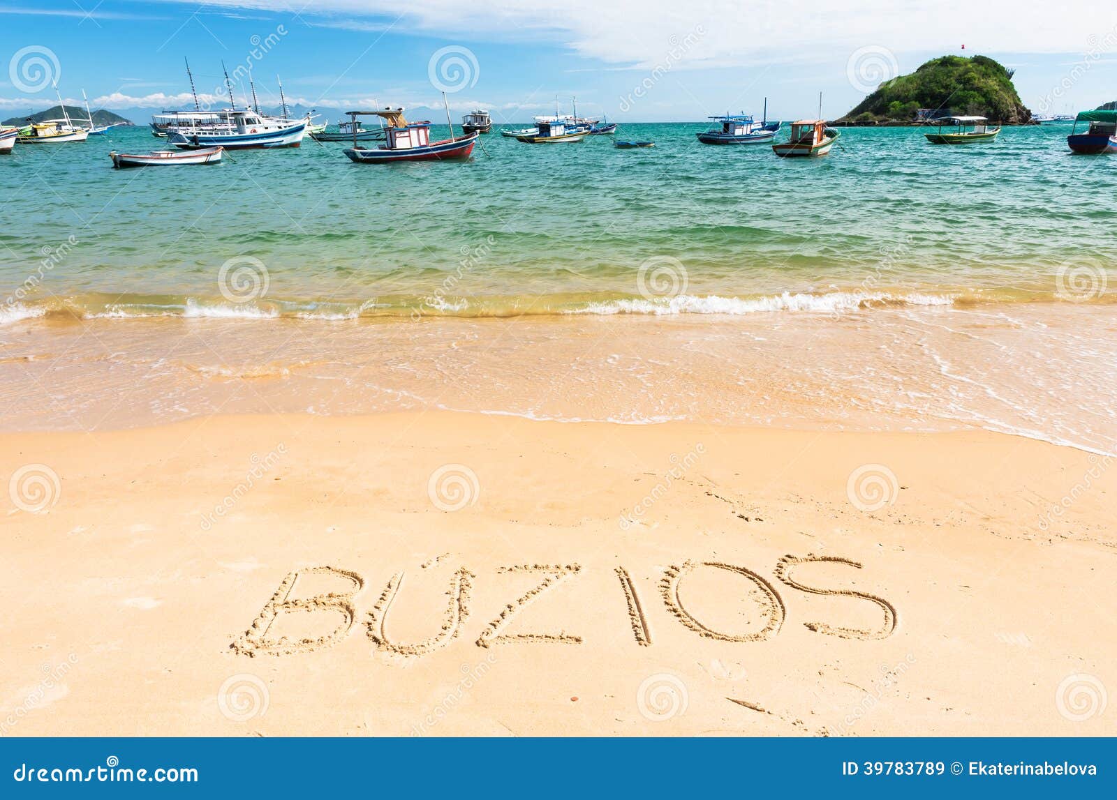 Beach in Buzios, Rio De Janeiro Stock Image - Image of ocean, summer ...