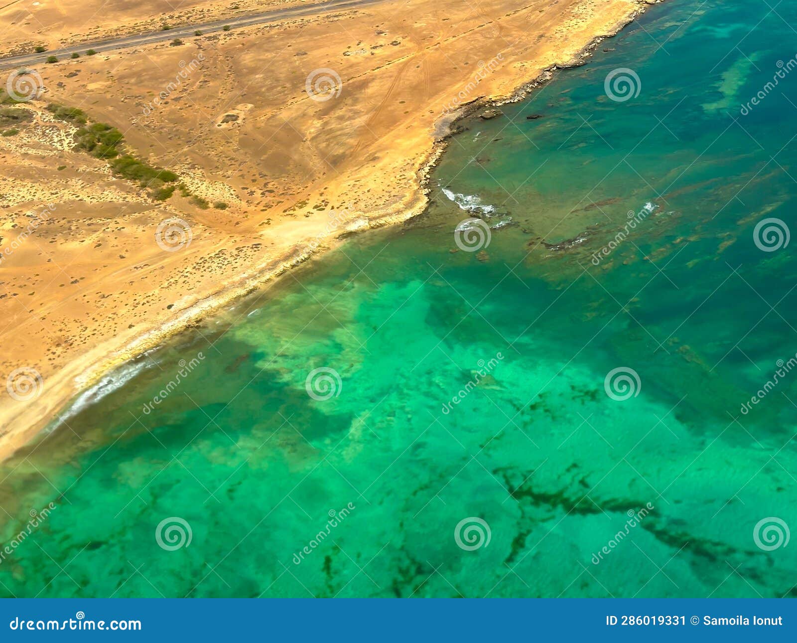 Beach in Cabo Verde Aerial View.photo during the Day. Stock Image ...