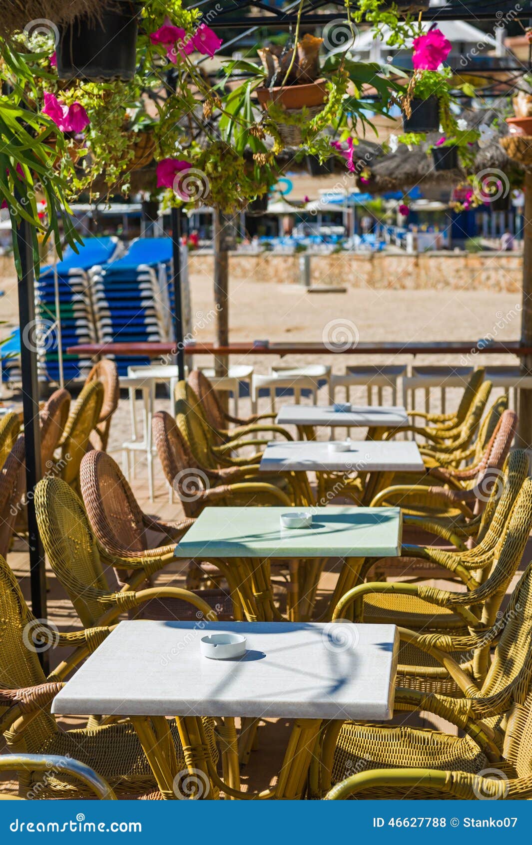 Beach cafe stock photo. Image of eating, leisure, dinner - 46627788