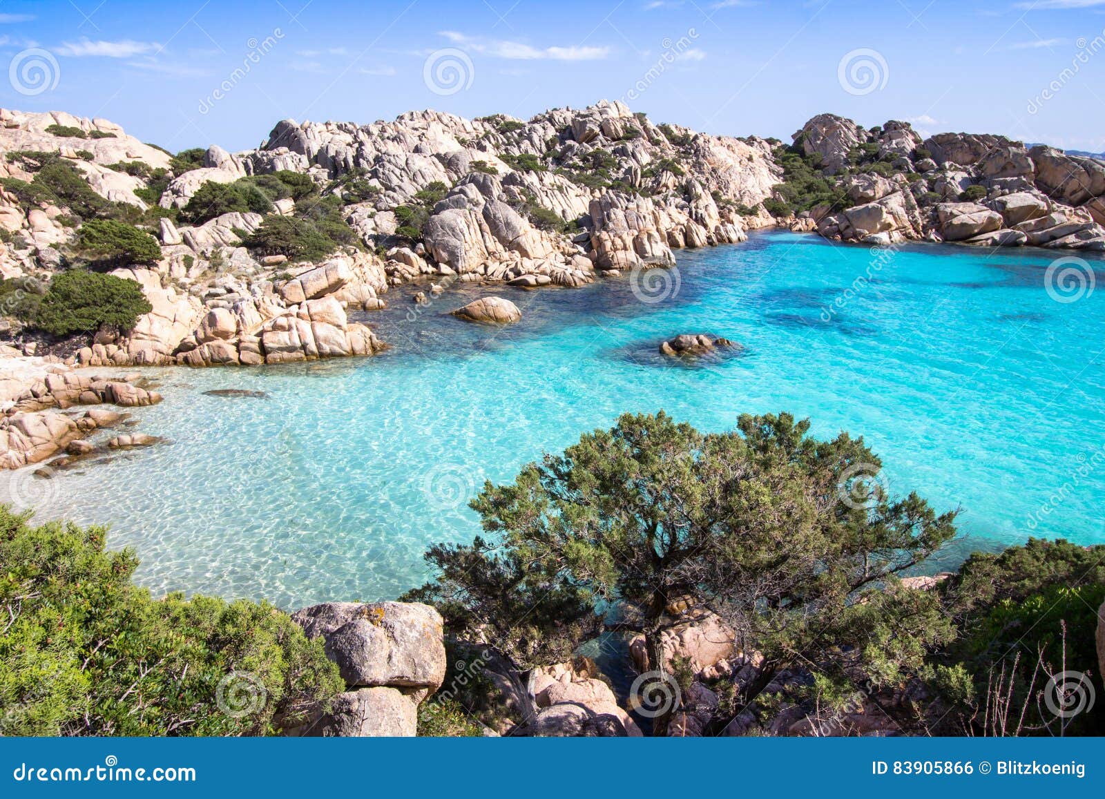 Beach of Cala Coticcio, Sardinia, Italy Stock Photo - Image of coticcio ...
