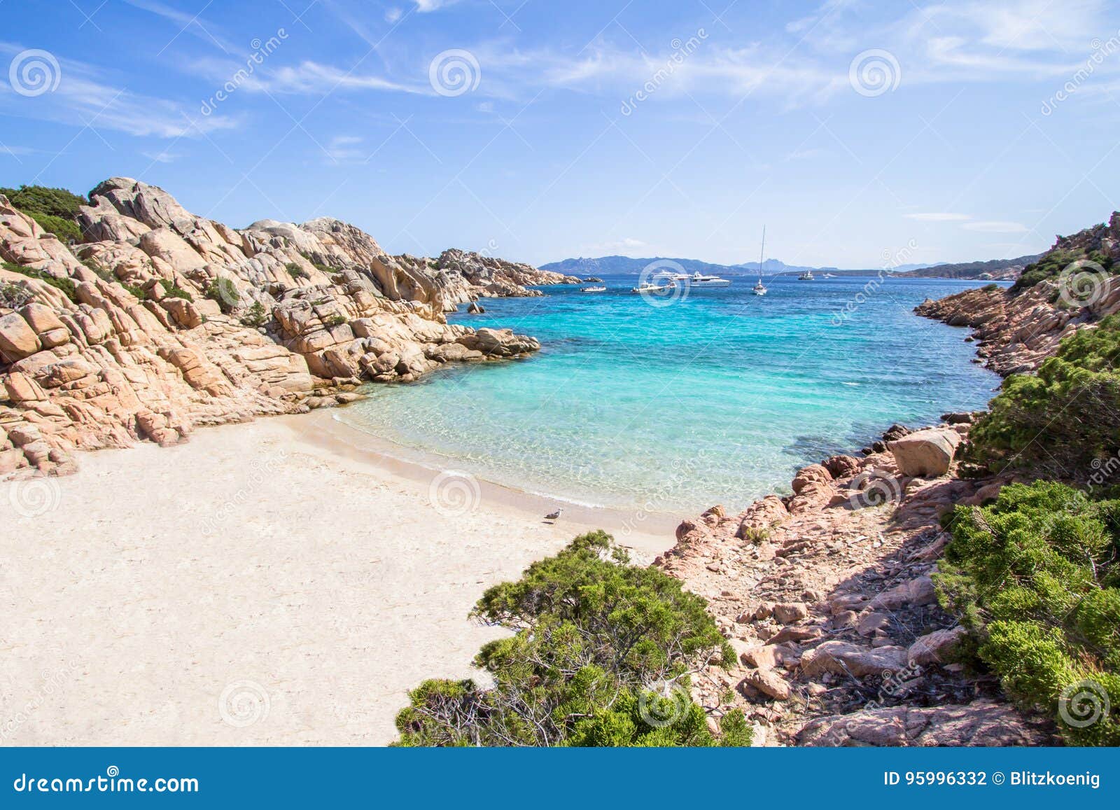 Beach of Cala Coticcio, Sardinia, Italy Stock Photo - Image of nature ...