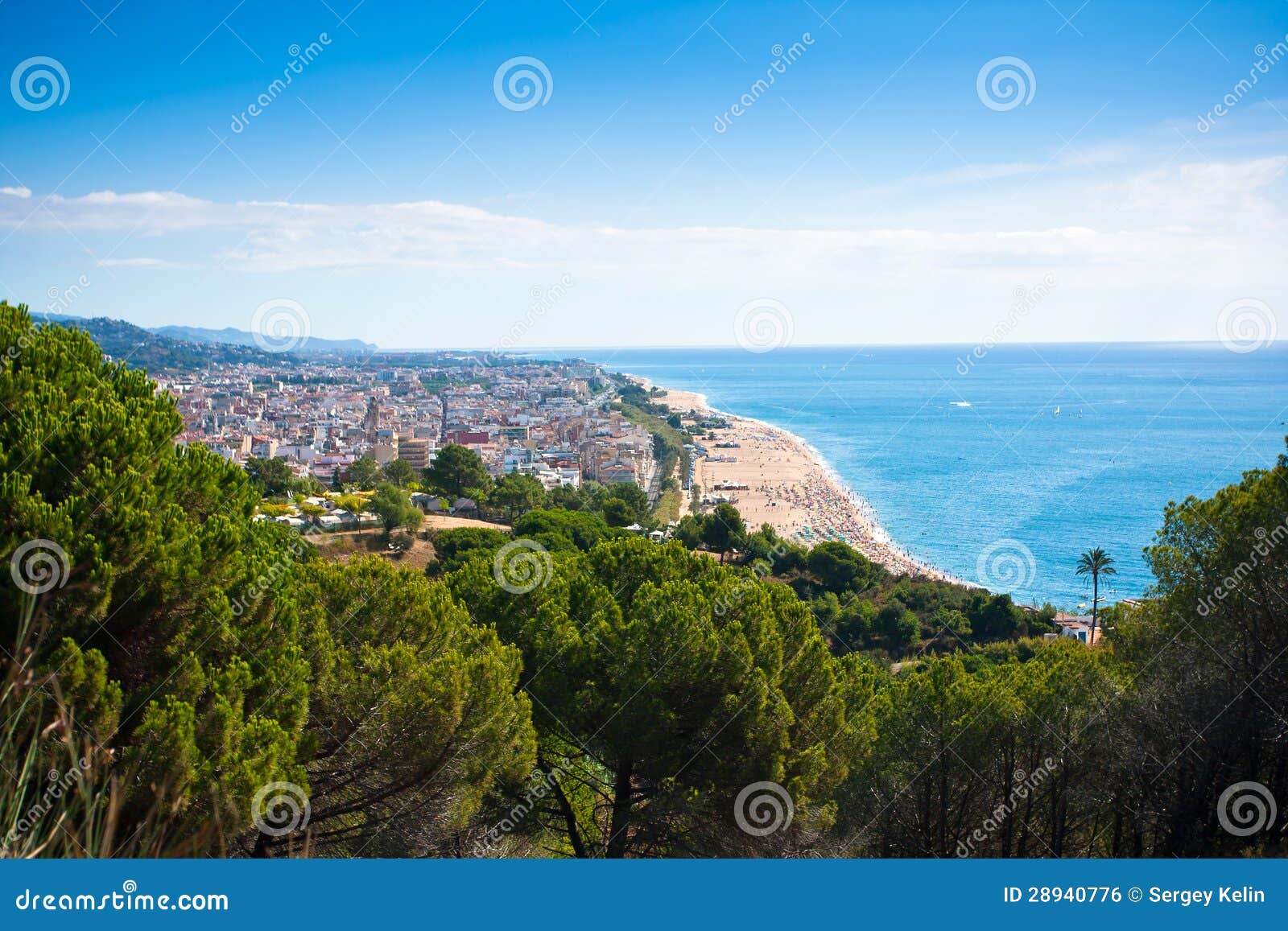 Beach of Calella, Costa Brava, Catalonia, Spain Stock Photo - Image of ...