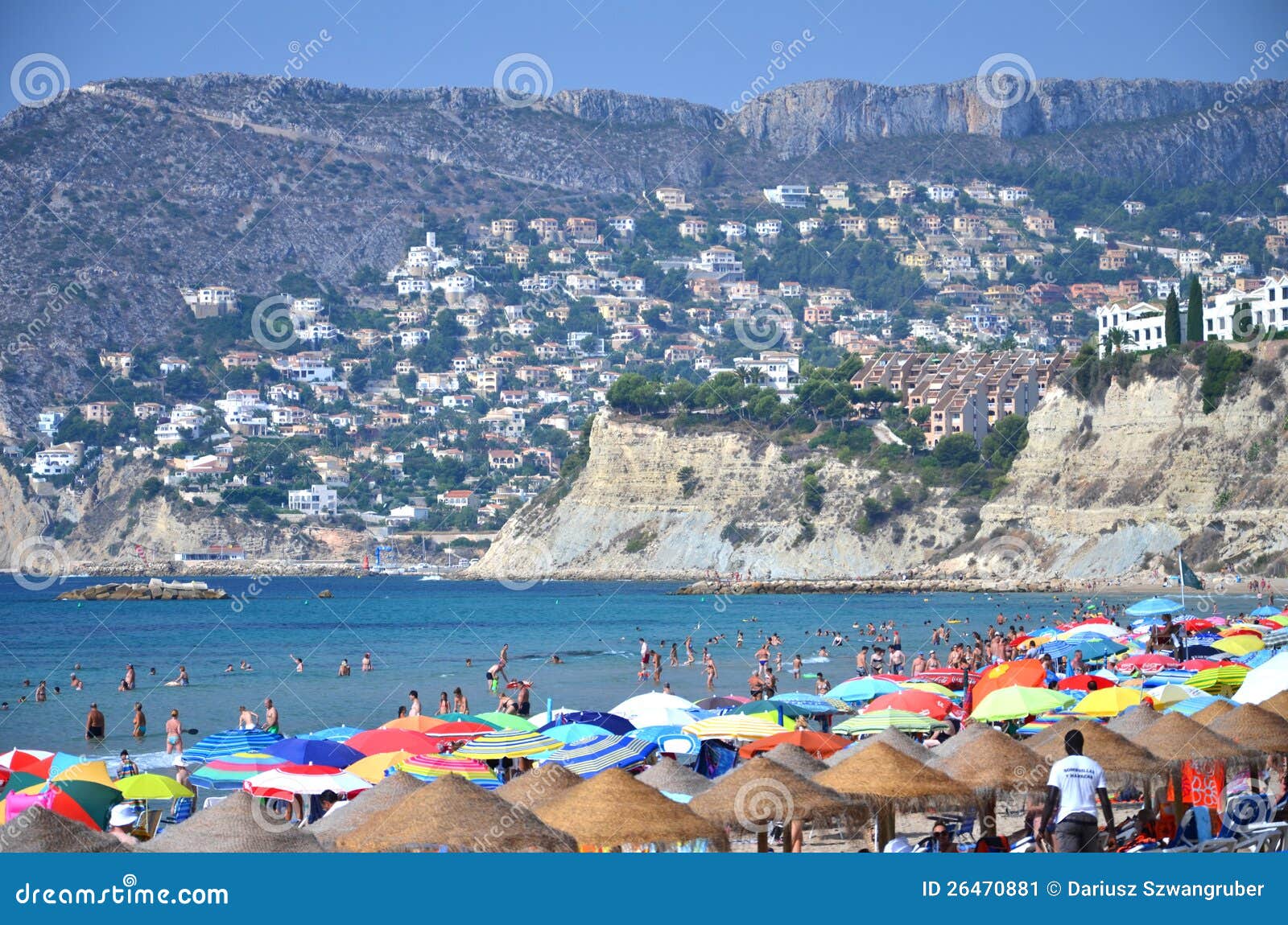 Beach in Calpe, Spain editorial photo. Image of blanca - 26470881