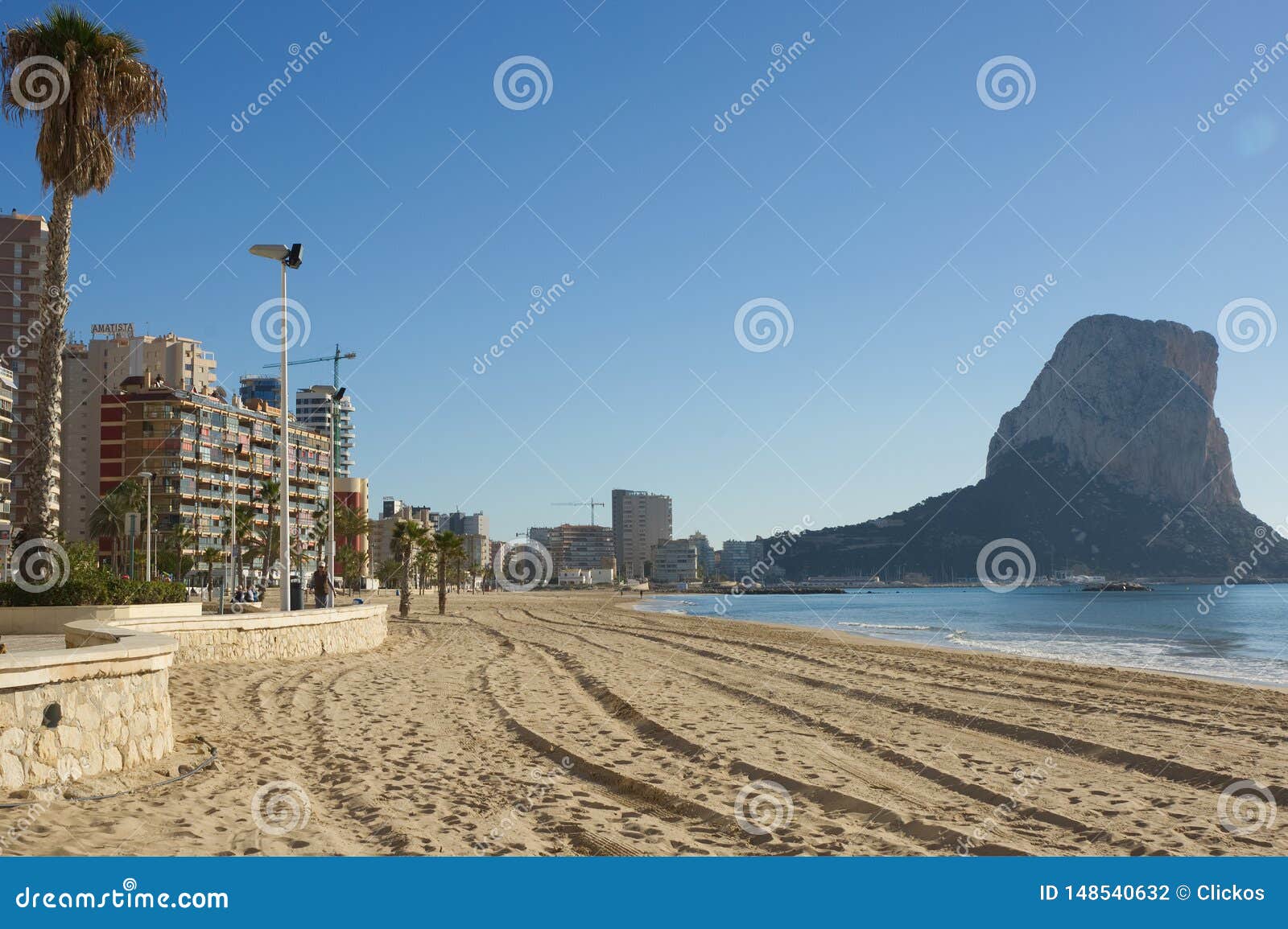 Beach at Calpe, Spain editorial photography. Image of water - 148540632